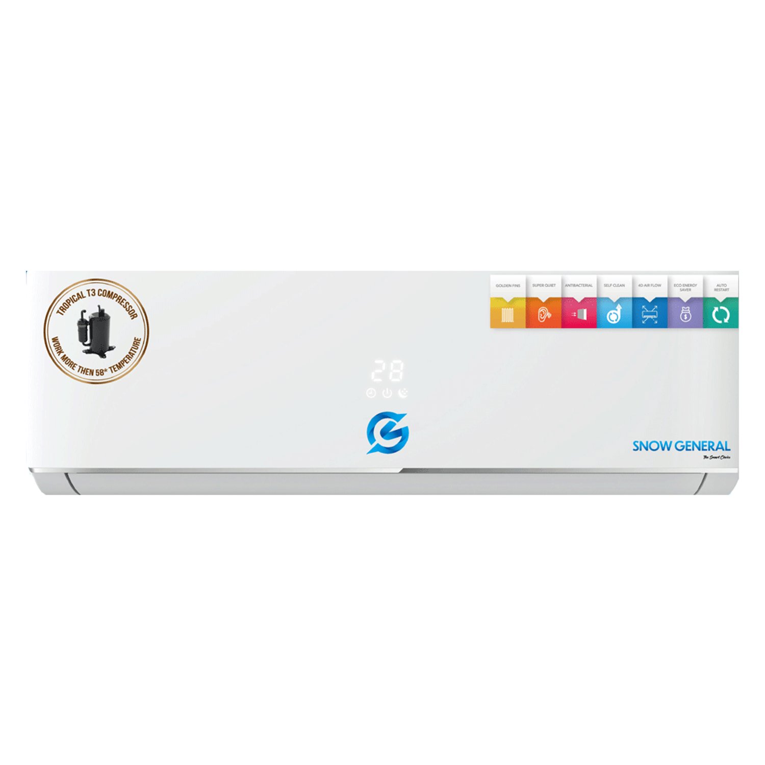 Snow General Split AC 1.5Ton GS-R194C With Rotary Compressor - AL ...